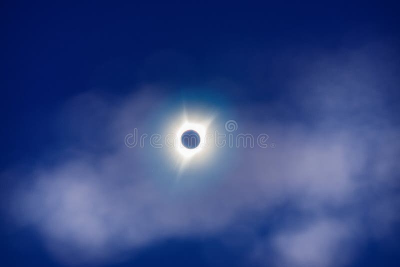 The Moment before the Solar Eclipse Totality Stock Image - Image of ...