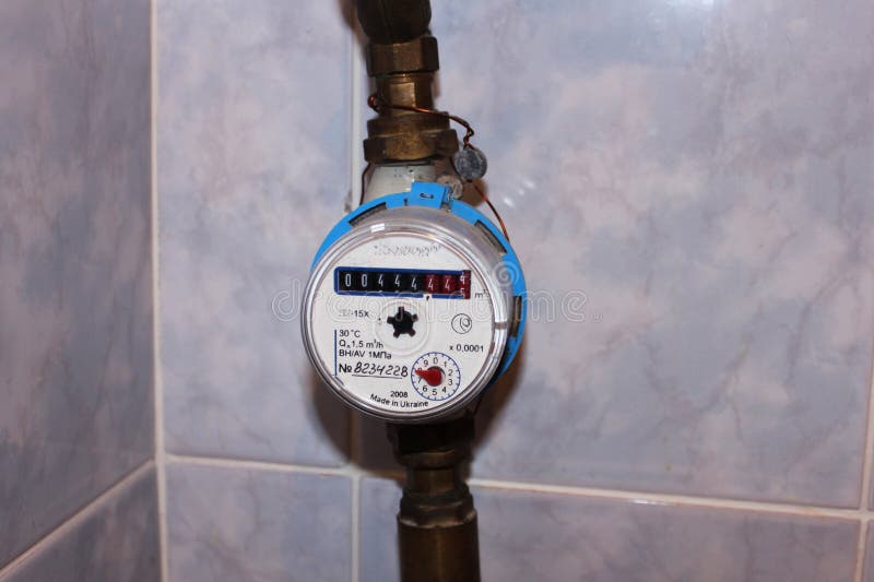 Water Meter Reading stock image. Image of sensor, data - 359422847