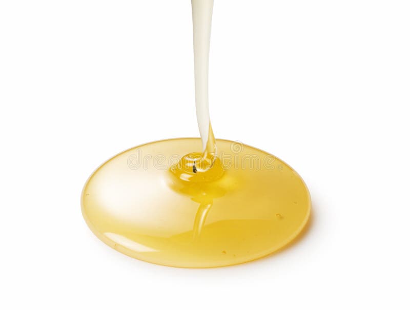 Momento De Pingar Mel Em Fundo Branco Foto de Stock - Imagem de nave ...