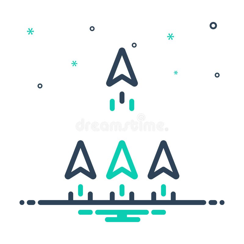 Mix Icon for Momentum, Speed and Progress Stock Vector - Illustration ...