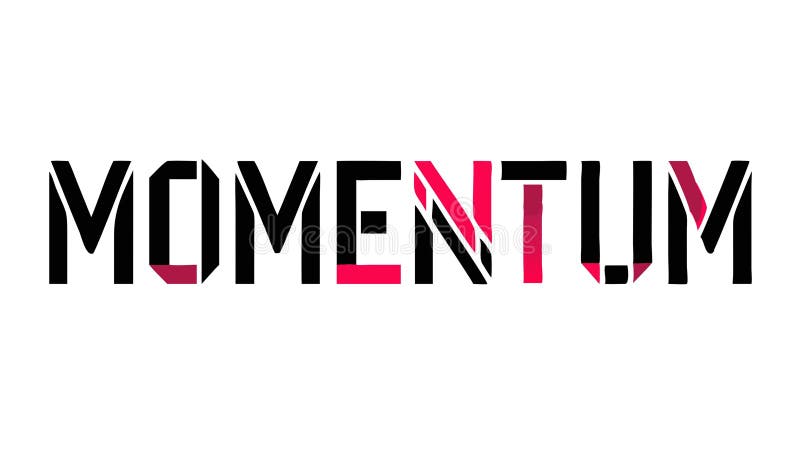 Momentum Text Logo, Progress and Dynamic Force, Vector Design ...