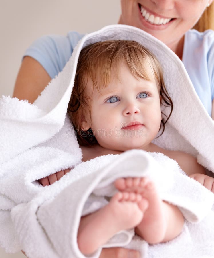 Baby Being Washed Mother Stock Photos - Free & Royalty-Free Stock ...