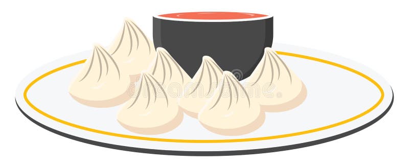 Veg Momos vector stock illustration. Illustration of traditional ...