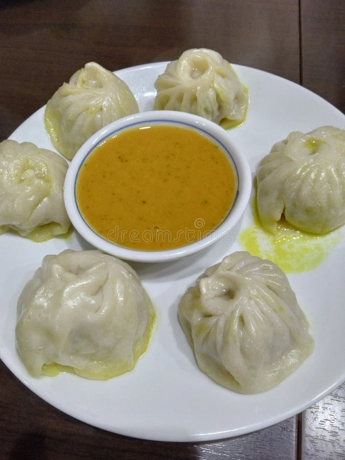 Momo Dumpling with Kari Sauce, so Delicious. Stock Photo - Image of ...