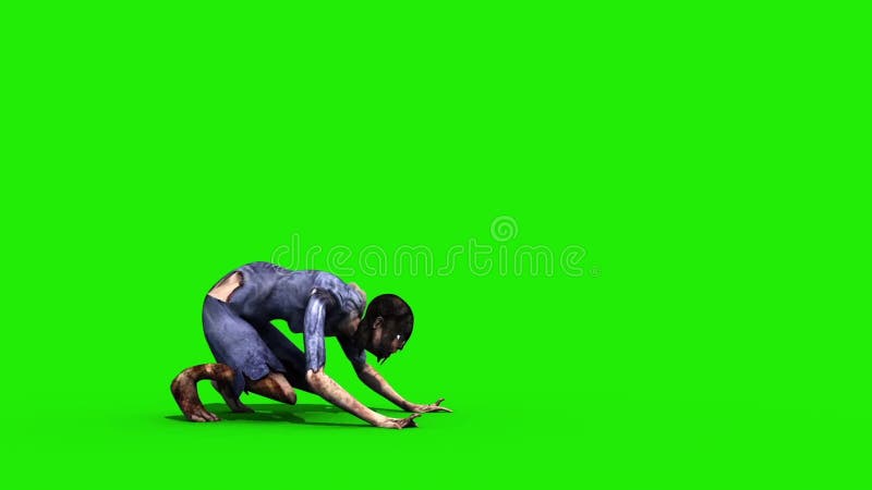 Momo Girl Possessed Green Screen Attacks Side Loop Horror 3D Rendering ...
