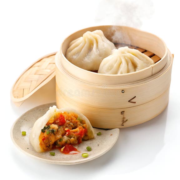 Momo on Plate stock illustration. Illustration of momos - 356602714