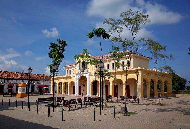 Mompox central plaza stock image. Image of south, world - 86315965