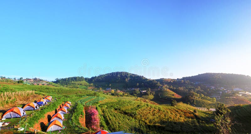 Mon Jam Chiang Mai Thailand Stock Photo - Image of outdoor, viewpoint ...