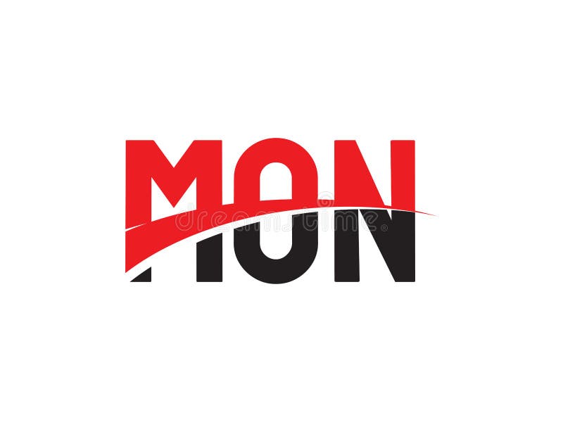 MON Letter Initial Logo Design Stock Vector - Illustration of text ...