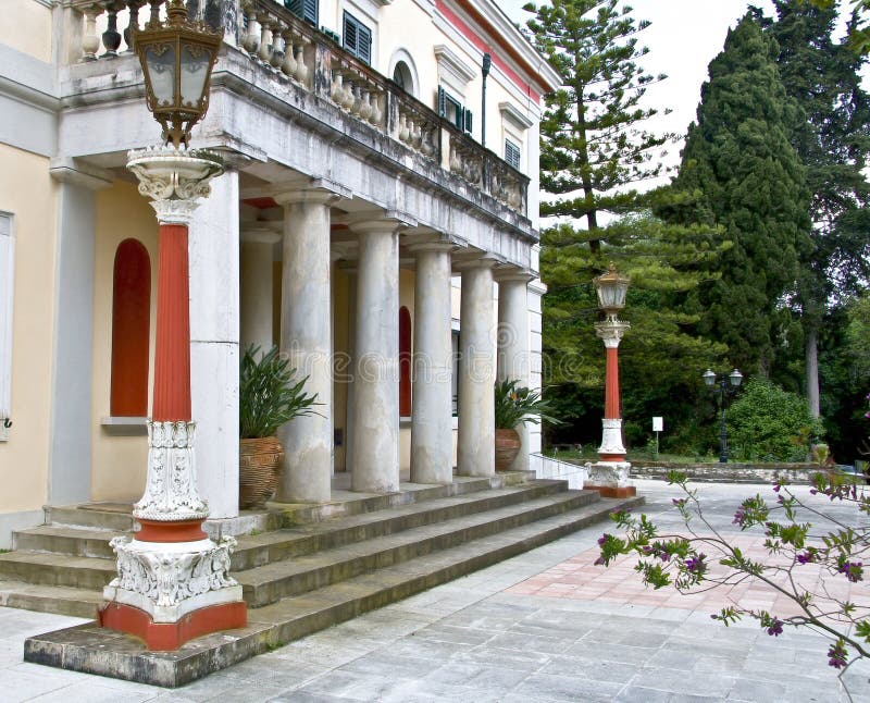 Mon Repo palace at Corfu stock image. Image of balkans - 8237031