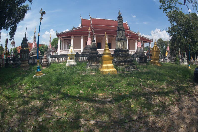 Mon-style Churches and Pagodas are Built on Square Bases at Wat ...