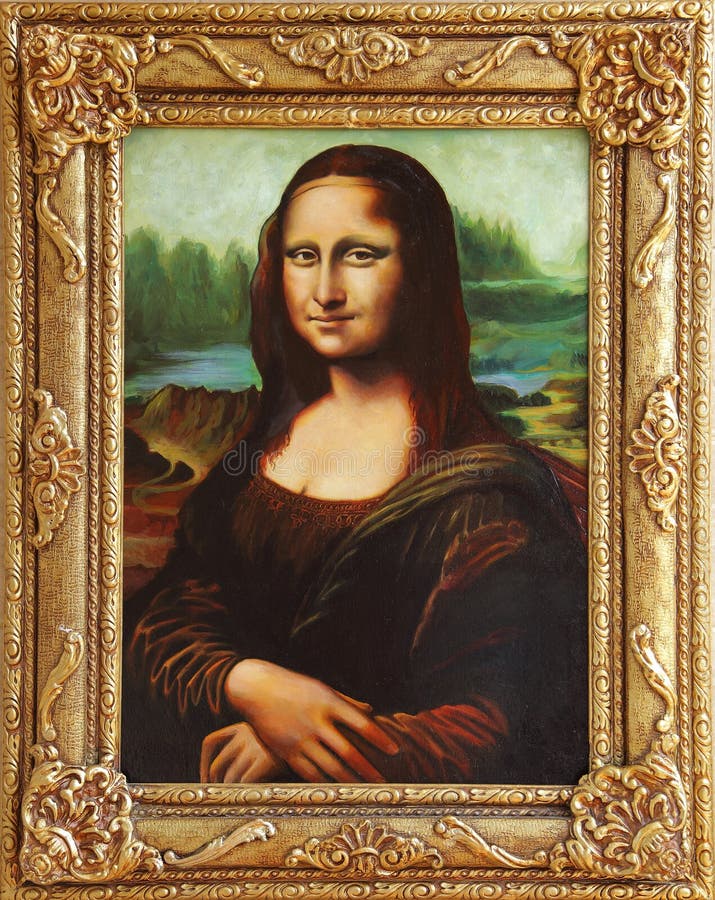 Monna Lisa Con La Struttura Immagine Editoriale - Immagine di bordo ...