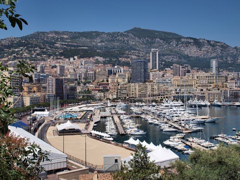 Monaco bay stock image. Image of overview, mountain, yacht - 5667125