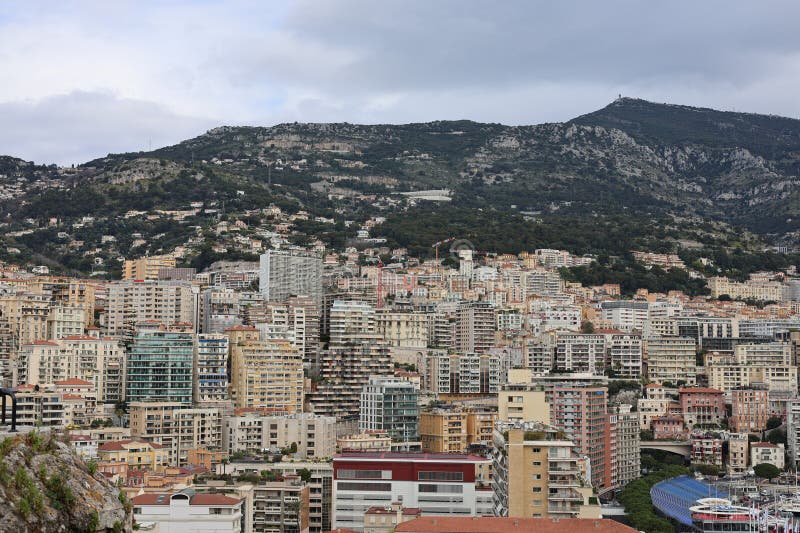 Monaco city view stock image. Image of skyscraper, view - 384553369