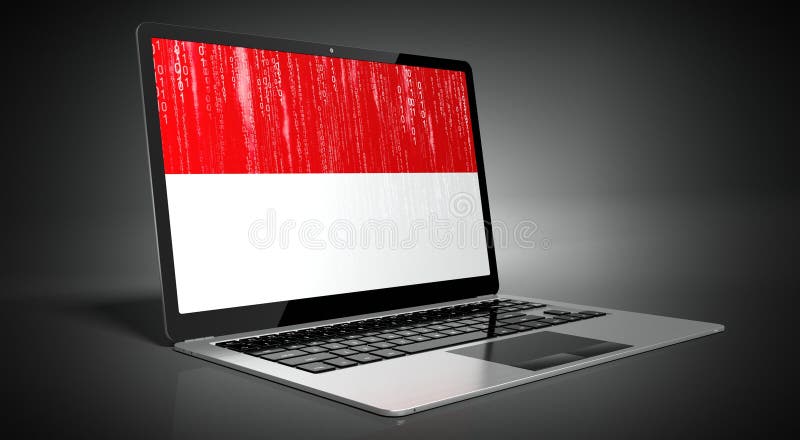 Monaco - Country Flag and Binary Code on Laptop Screen Stock ...