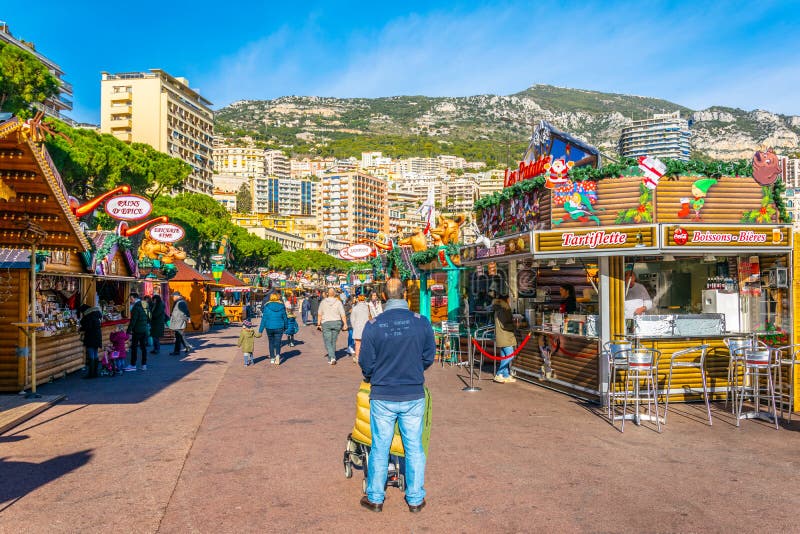 MONACO, MONACO, DECEMBER 29, 2017: People are Strolling through a ...