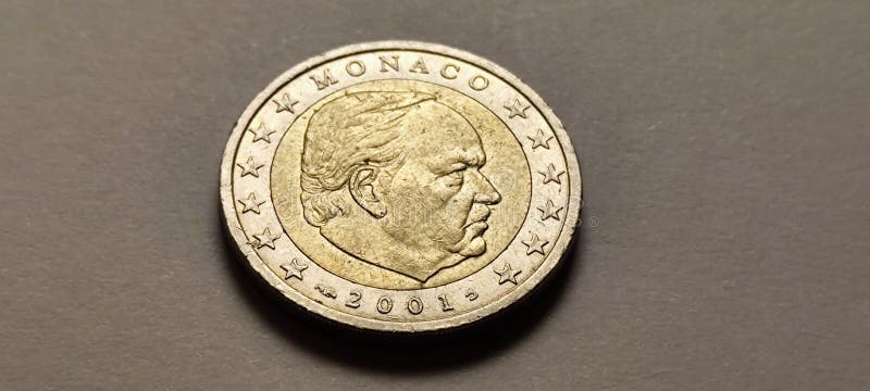 Monaco euro coin stock photo. Image of relief, money - 264782922