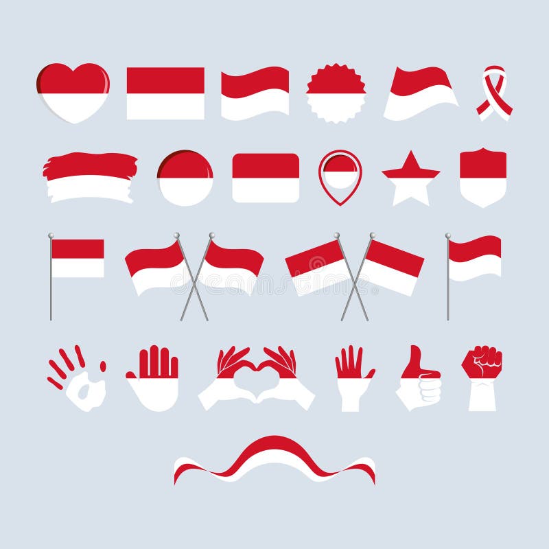 Monaco Flag Icon Set Vector Isolated on a Gray Background Stock Vector ...