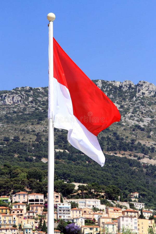Monaco flag at Monaco stock image. Image of luxury, aerial - 32181201