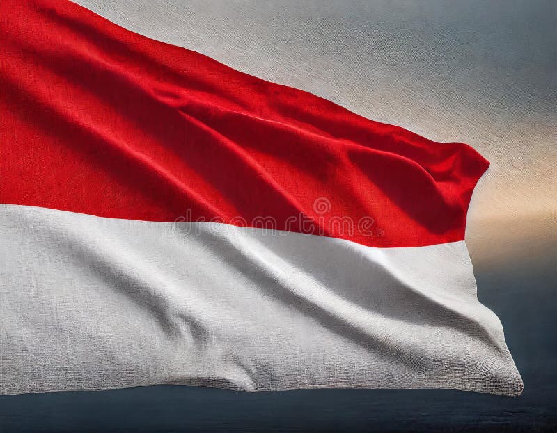 Monaco Flag Waving on the Wind Stock Illustration - Illustration of ...