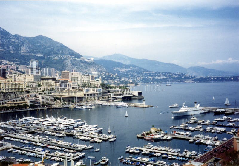 Monaco-Docks von oben stockfoto. Bild von yacht, kostspielig - 70