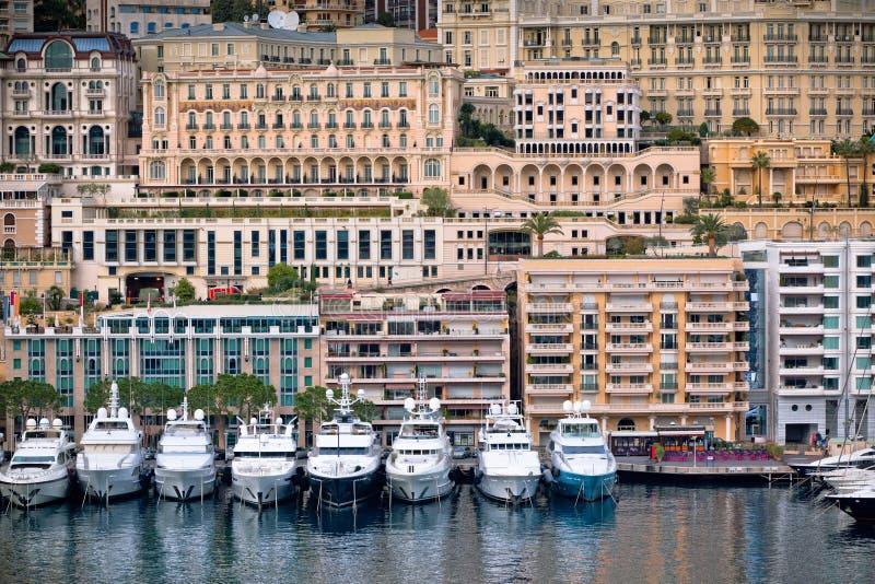 Monaco Hamn, Monte Carlo, Sikt Fotografering för Bildbyråer - Bild av ...
