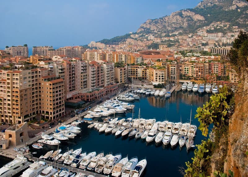Monaco harbor or marina stock photo. Image of angle, shoreline - 8374662
