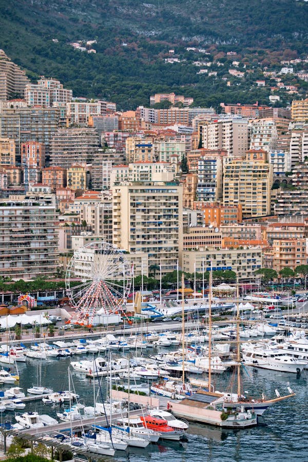 Monaco Harbour, Monte Carlo, View. Stock Photo - Image of cityscape ...