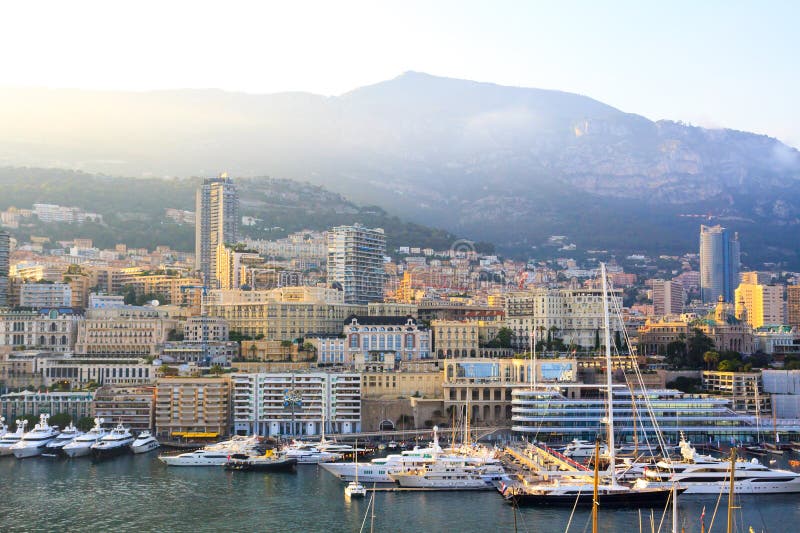 Monaco Harbour stock photo. Image of pier, countries - 93210416