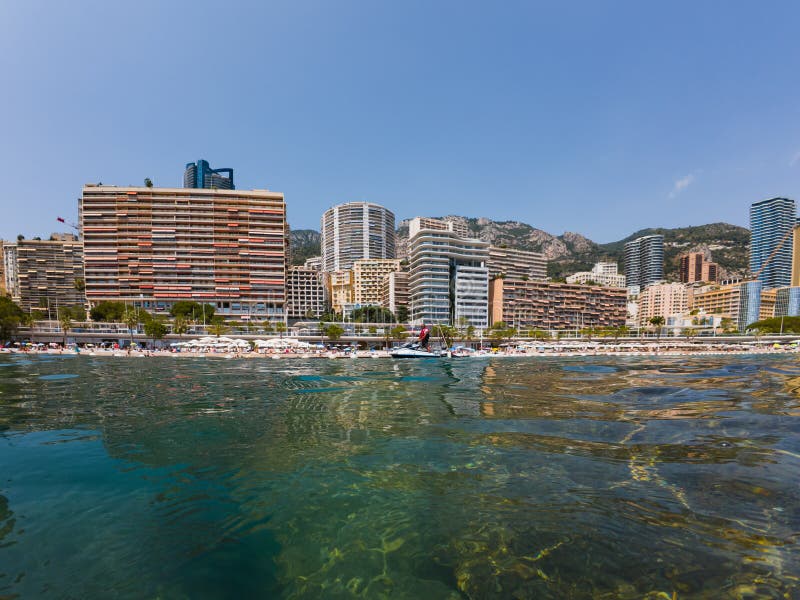 Monaco 15 July 2024. Monaco City Beach on a Summer Day Editorial Image ...