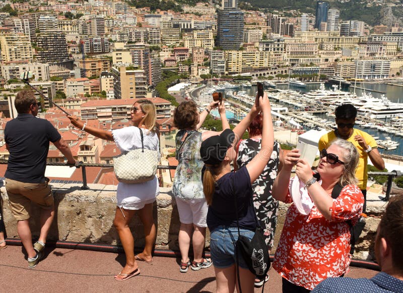 Monaco - June 23, 2019: Tourists Inside the Monte Carlo Casino in ...