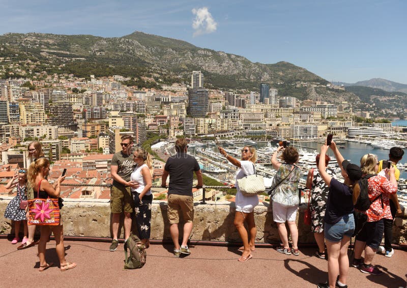 Monaco - June 23, 2019: Crowd Tourists in the Centr of Monaco Editorial ...