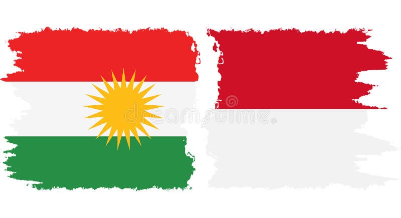 Monaco and Kurdistan Grunge Flags Connection Vector Stock Vector ...