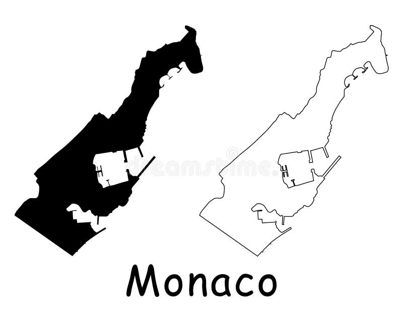 Monaco Silhouette Skyline, Vector City, Monacan Linear Architecture ...
