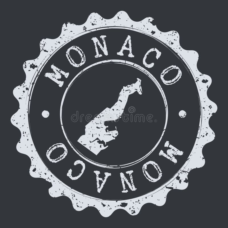 Monaco Map Seal. Silhouette Postal Passport Stamp. Round Vector Icon ...
