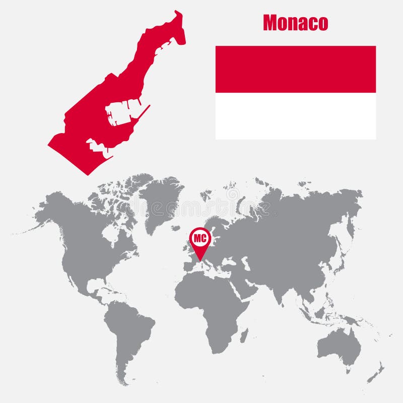 Map of Monaco stock vector. Illustration of symbol, land - 30878781