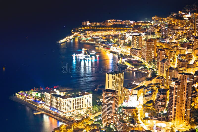 Monaco. Monte Carlo Cityscape Colorful Evening View from Above Stock ... Monaco. Monte Carlo Cityscape Colorful Evening View from Above Stock ...