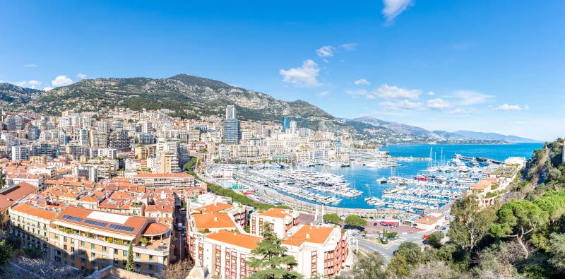 Monaco Monte - carlo hamn fotografering för bildbyråer. Bild av ...