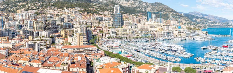 Monaco Monte - carlo hamn fotografering för bildbyråer. Bild av ...