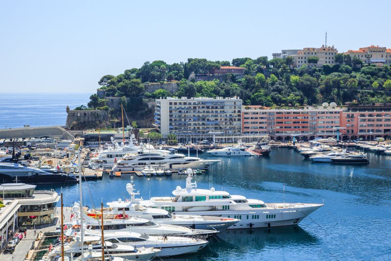 Monaco Monte Carlo Sea View Stock Image - Image of expensive, europe ...