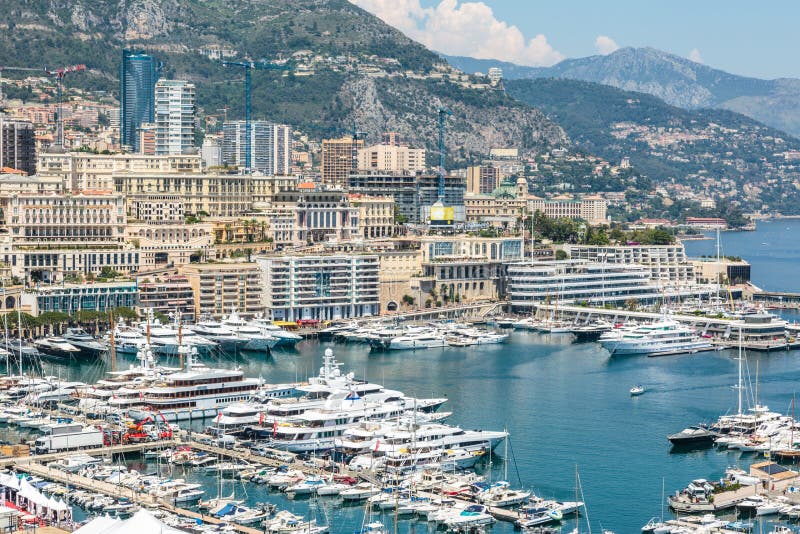 Monaco Monte Carlo Sea View Stock Image - Image of colorful, european ...