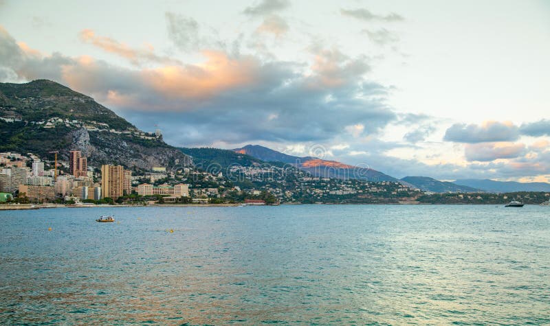 Monaco, City of Monte Carlo View Editorial Image - Image of aerial ...