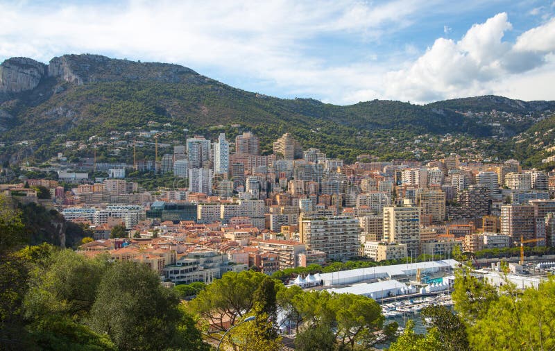 Monaco, City of Monte Carlo View Editorial Photo - Image of harbour ...