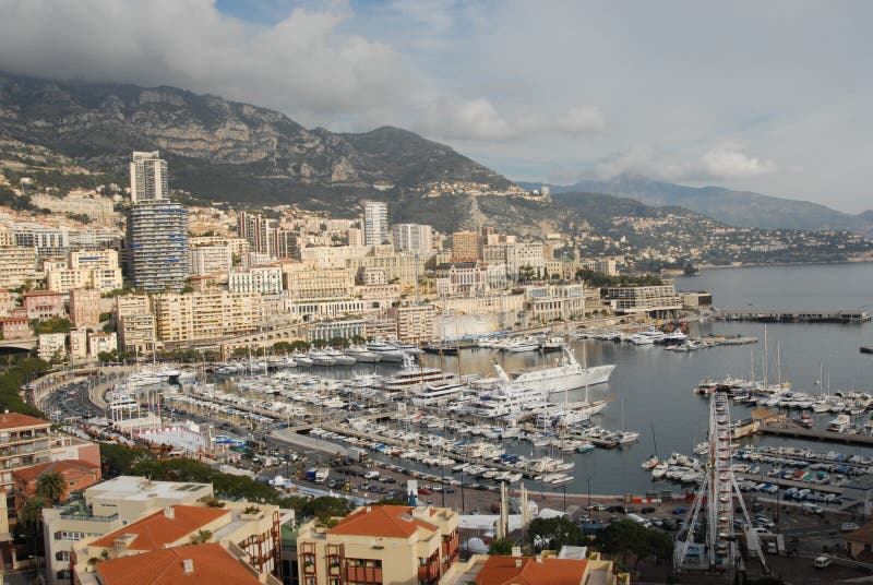 Monaco and Monte-Carlo View Stock Photo - Image of garden, roof: 5373142