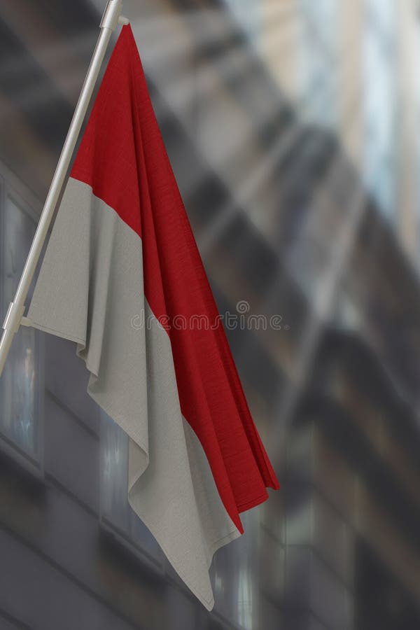 Monaco National Flag. Render 3D Stock Illustration - Illustration of ...