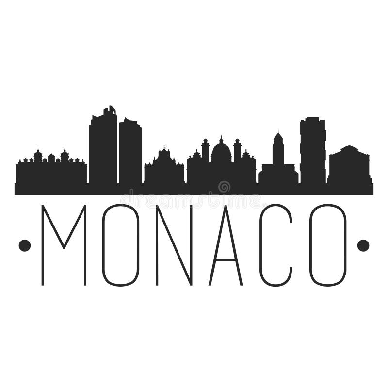 Monaco Silhouette Skyline, Vector City, Monacan Linear Architecture ...