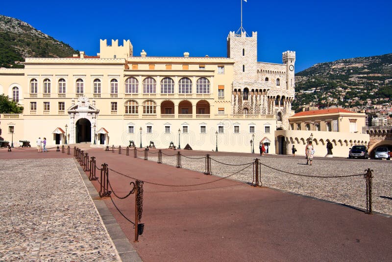 Monaco - Palace Guards Building Editorial Stock Image - Image of ...