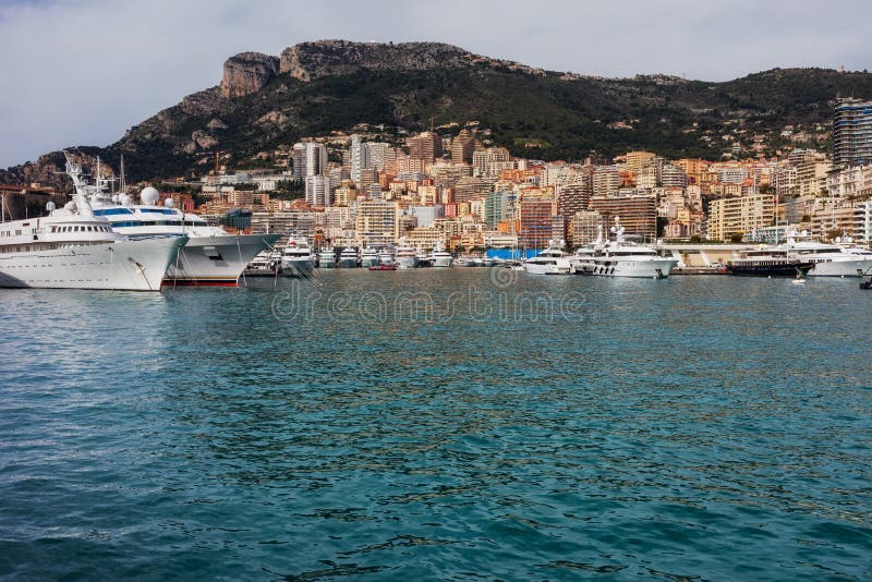 Monaco Sea View stock image. Image of port, landscape - 116180587