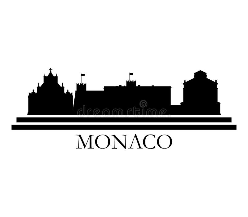 Monaco Skyline Vector Big City Buildings Line Stock Vector ...