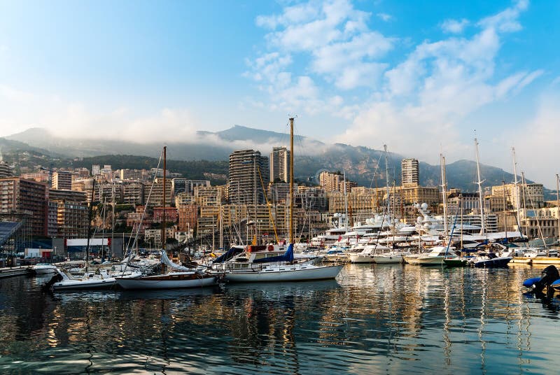Monaco stock photo. Image of harbor, tourism, mountain - 45645198